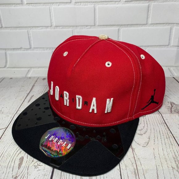 Jordan | Accessories | Air Jordan Jumpman Hat Snapback Cap Red Black ...